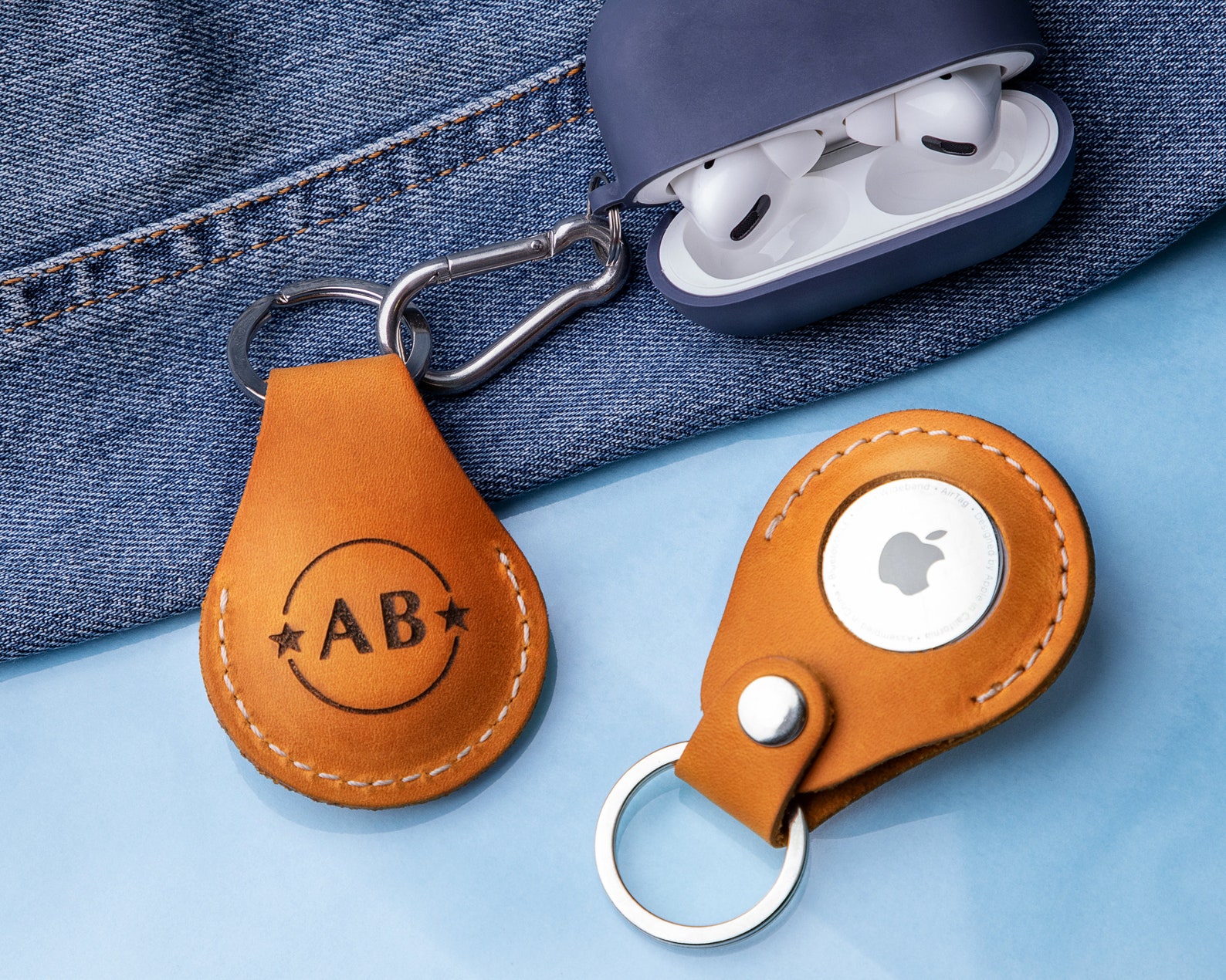 Leather Air Tag Case Apple Tag Holder Personalized Airtag - Etsy