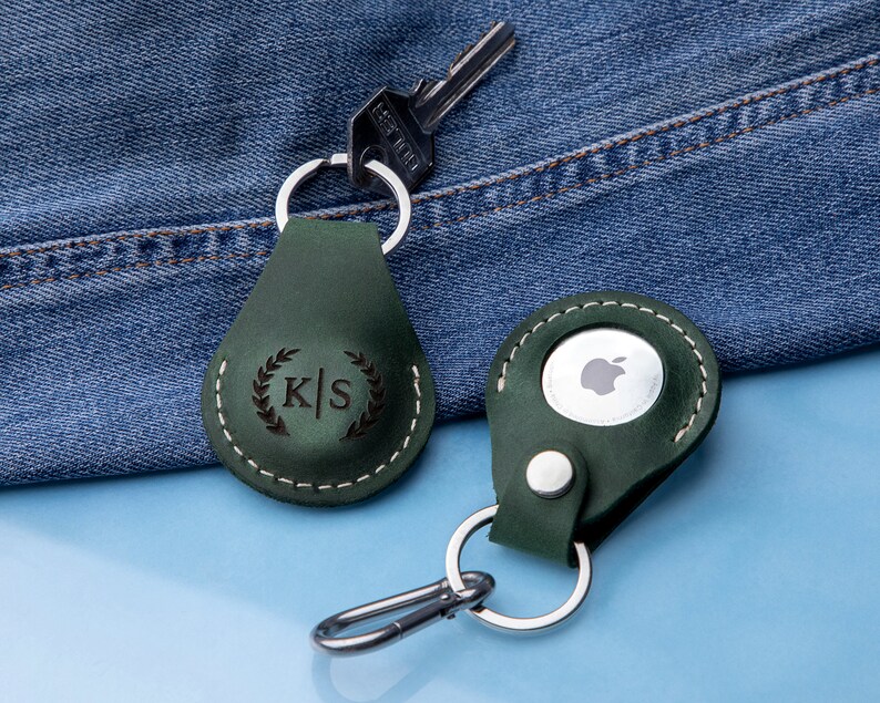 Leather Air Tag Case Apple Tag Holder Personalized Airtag - Etsy