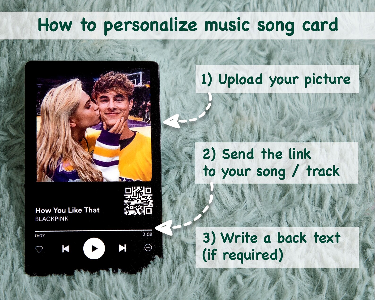 Boyfriend Music Wallet Card Gift Photo Wallet Insert Qr Song - Etsy