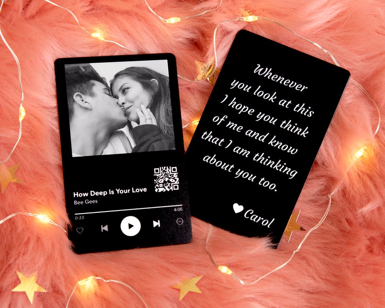Boyfriend Music Wallet Card Gift Photo Wallet Insert Qr Song - Etsy