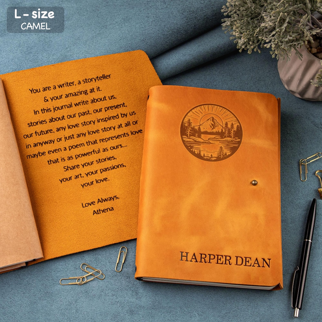 Personalized Writers Day Gift - Leather Journal, Handmade Notebook for ...