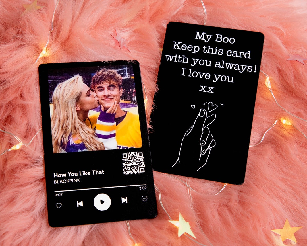 Boyfriend Music Wallet Card Gift Photo Wallet Insert Qr Song - Etsy