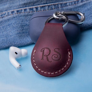 Leather Air Tag Case, Apple Tag Holder, Personalized AirTag Case ...