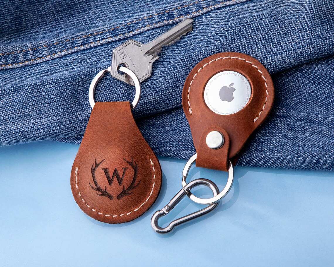 Apple Tag Case Leather Air Tag Keyr Leather Airtag Case - Etsy