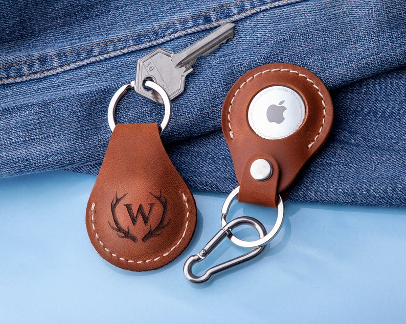 Leather Air Tag Case Apple Tag Holder Personalized Airtag - Etsy