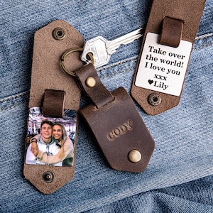 Custom Leather Keychain, Graduation Gift for Boyfriend, 2025 Grad Gifts ...