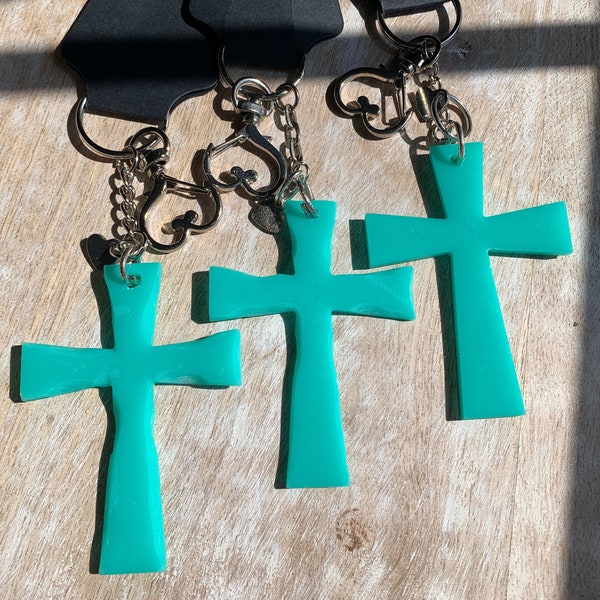 Cross Keychain - Etsy