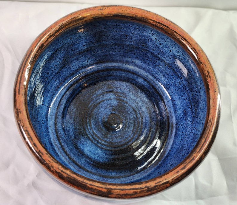 Lovely Blue Glazed Pottery Planter - Etsy