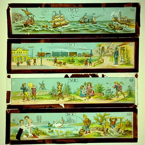 Antique Glass Slides - Etsy