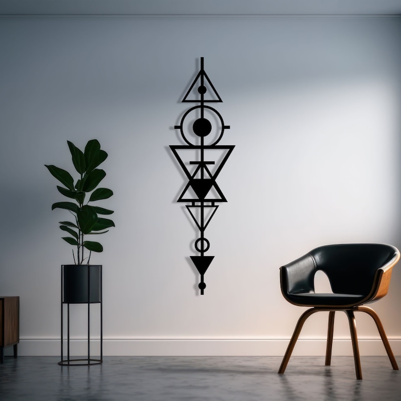 Geometric Metal Wall Art - Etsy