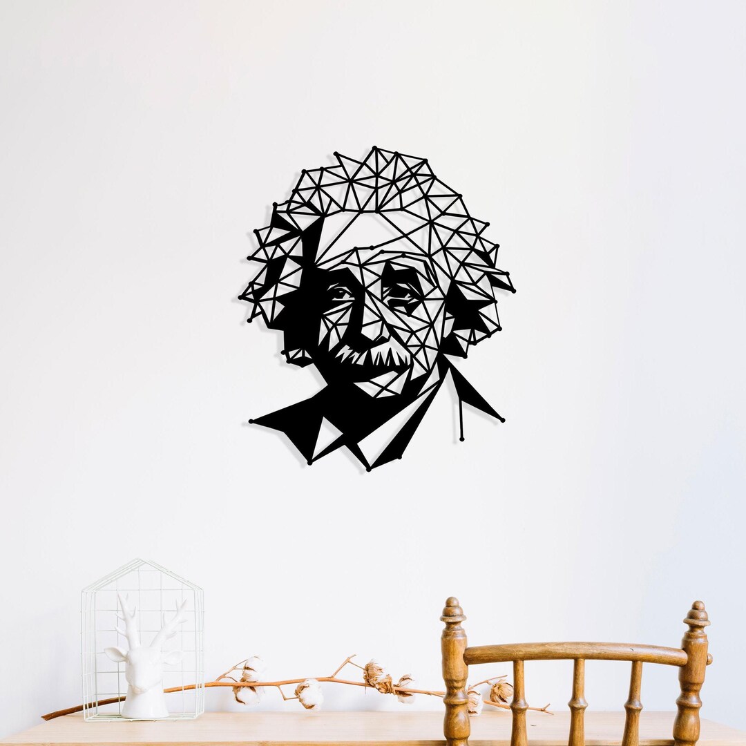 Albert Einstein Metal Wall Art Metal Wall Art, Iconic Metal Wall Art ...
