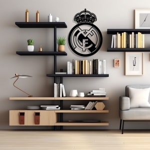 Real Madrid Metal Wall Art - Hala Madrid Steel Logo - Iconic Birthday ...
