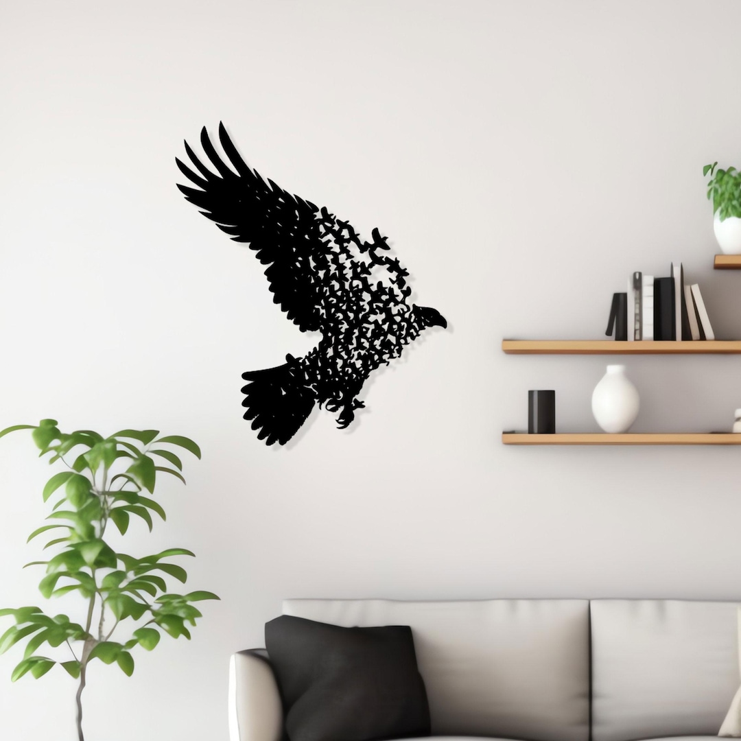 Eagle Metal Wall Art - Flock of Birds Home Decor - Unique Birds Lovers ...