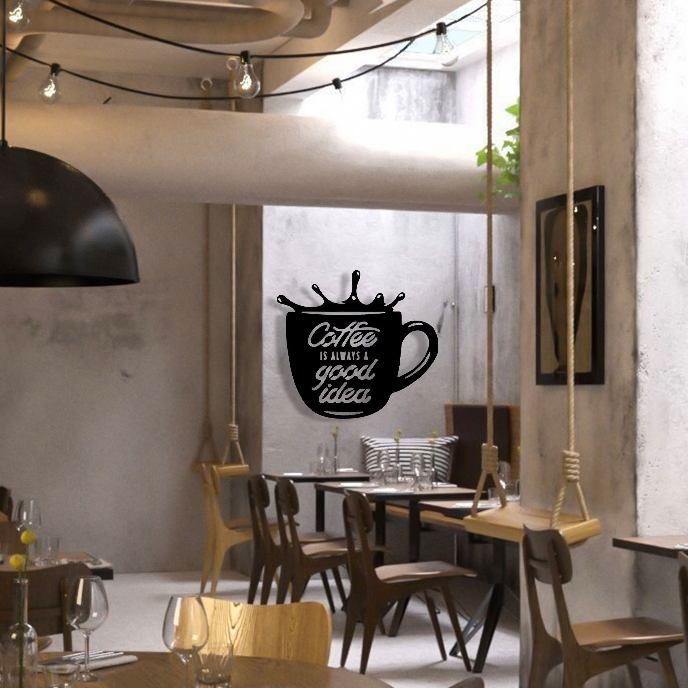 Coffee Time Metal Wall Art, Coffee Bar Metal Decor, Coffee Lovers Gift ...