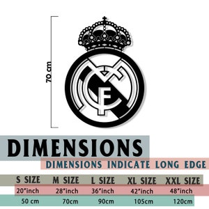 Real Madrid Metal Wall Art - Hala Madrid Steel Logo - Iconic Birthday ...