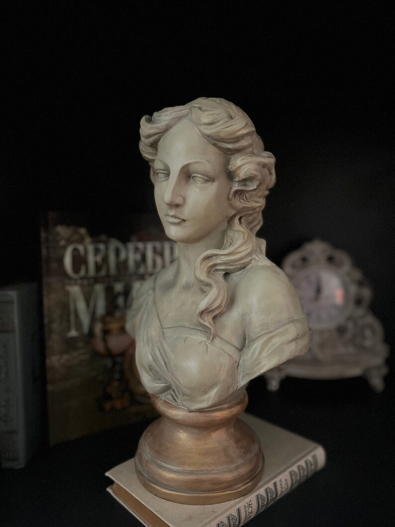 Greek Woman Bust Sculpturepainted Handmade Statue - Etsy