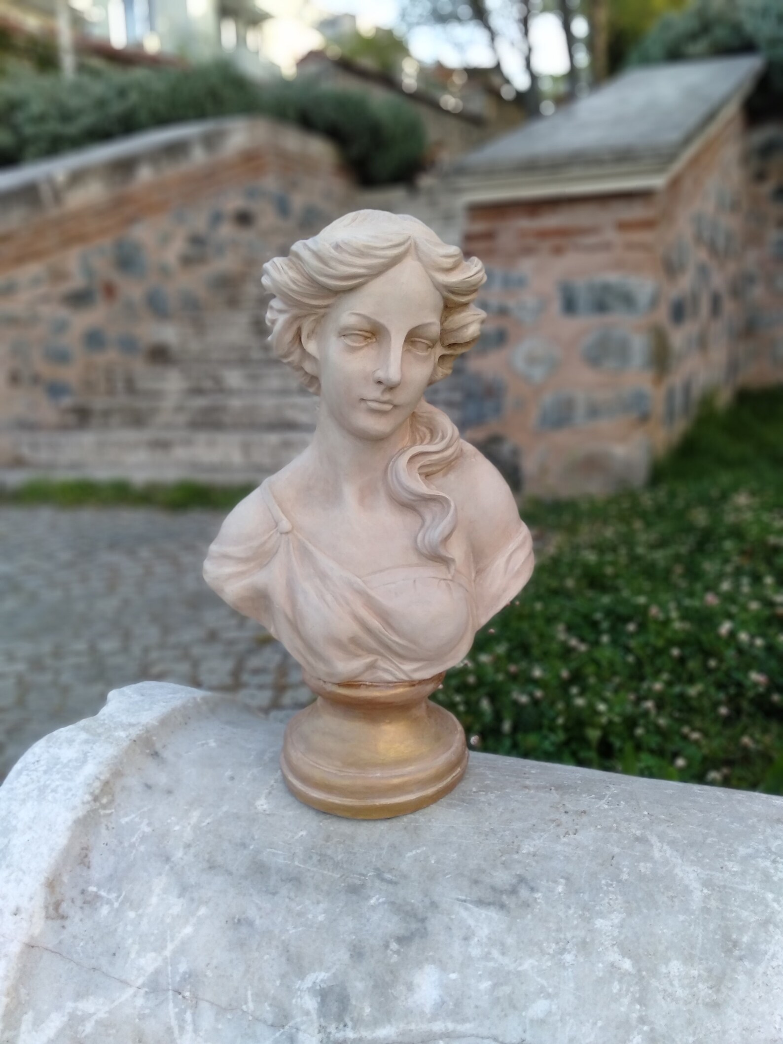 Greek Woman Bust Sculpturepainted Handmade Statue - Etsy