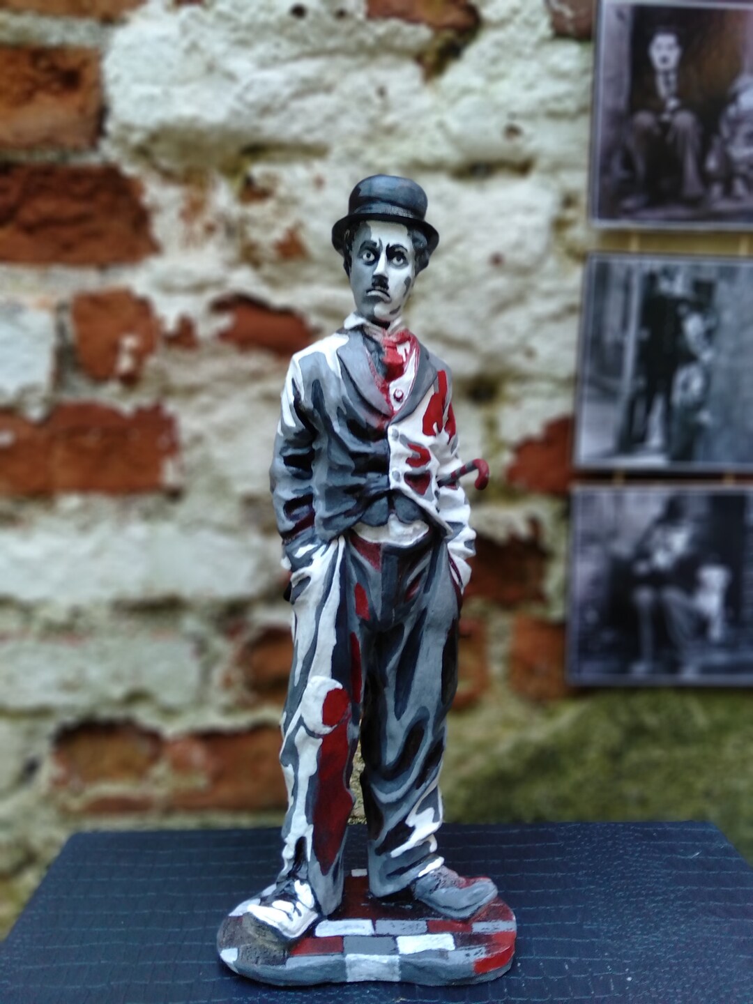 Sir Charlie Chaplin Figure ,painted Handmade Statue ,hand-painted ...