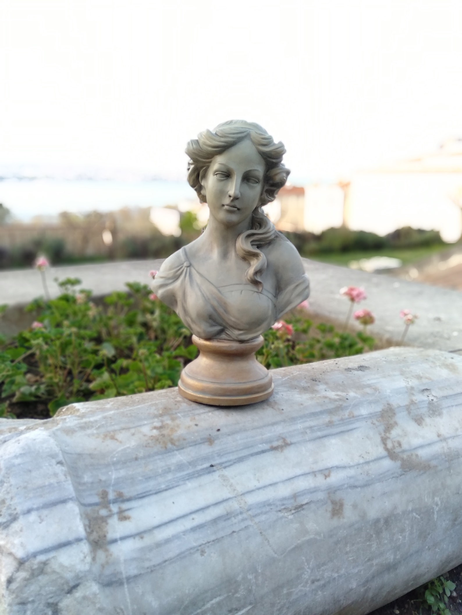 Greek Woman Bust Sculpturepainted Handmade Statue - Etsy