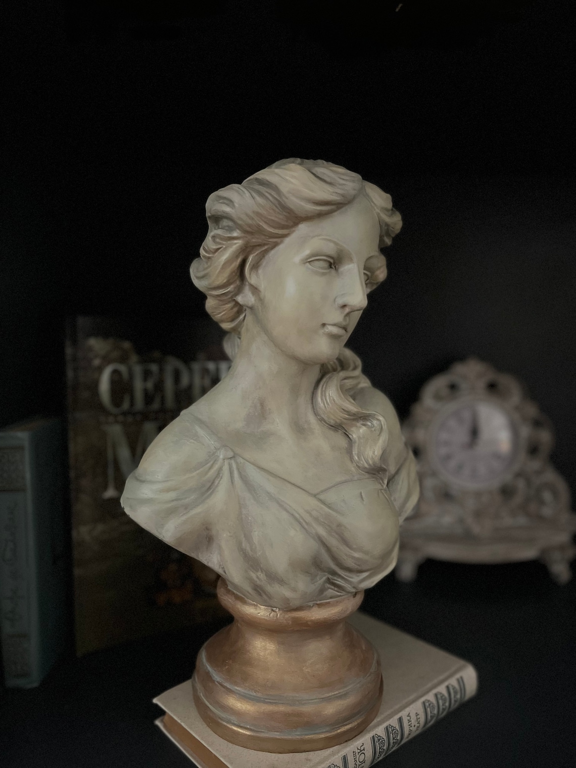 Greek Woman Bust Sculpturepainted Handmade Statue - Etsy