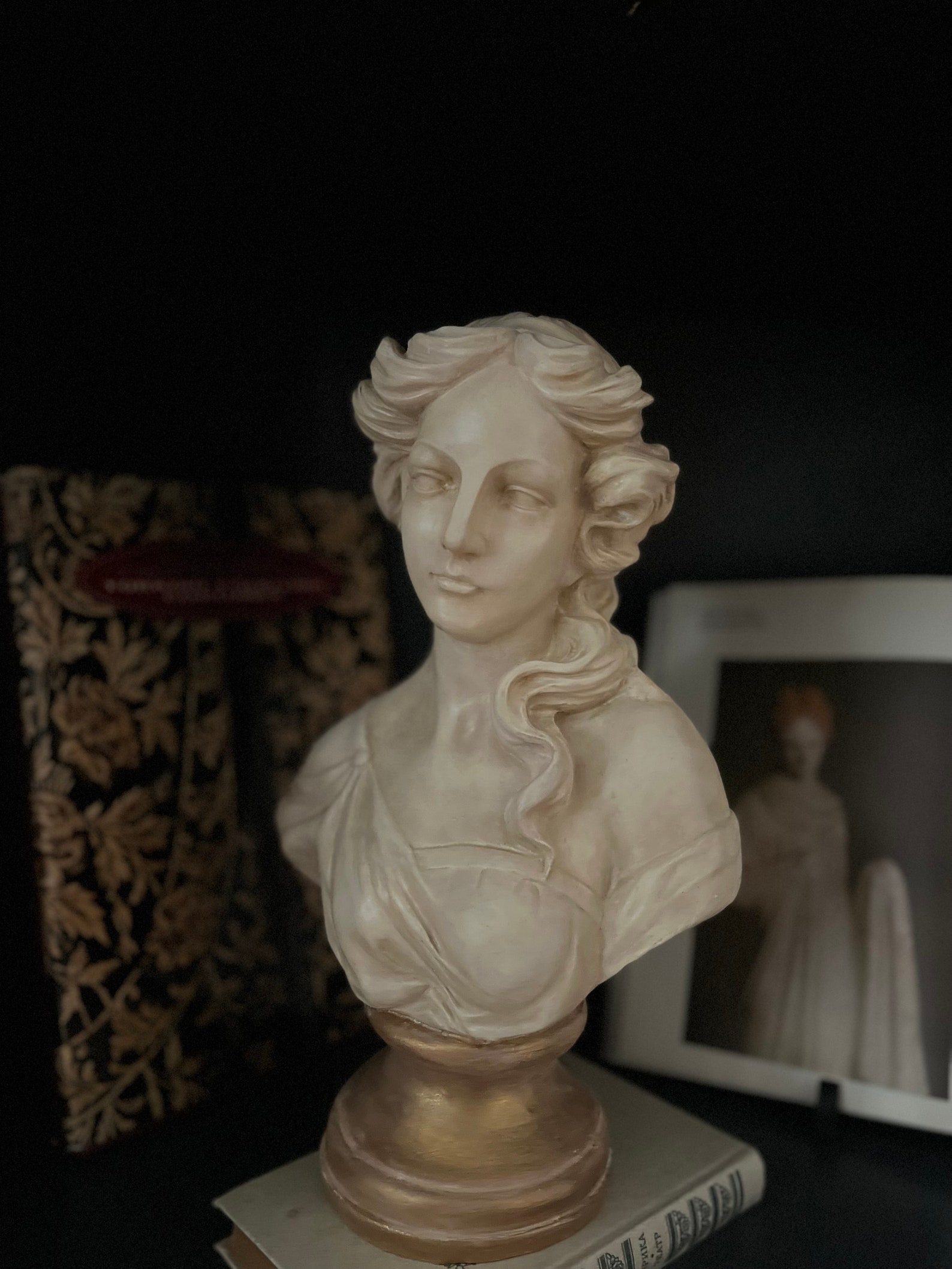 Greek Woman Bust Sculpturepainted Handmade Statue - Etsy