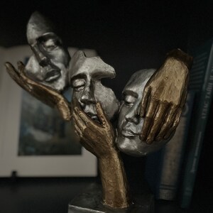 Gothic See No Evil,hear No Evil,speak No Evil Sculpture,painted Witch ...