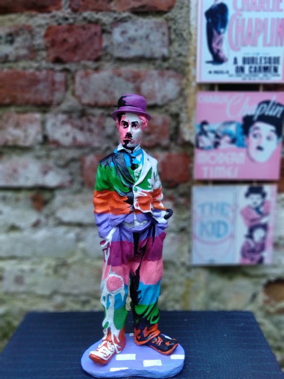 Sir Charlie Chaplin Figure painted Handmade Statue - Etsy