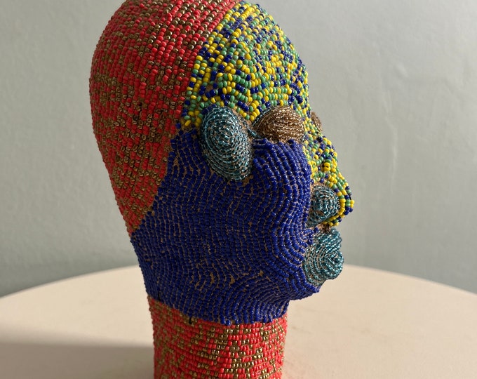 Unique Multicoloured Cameroon Beaded Head - Etsy