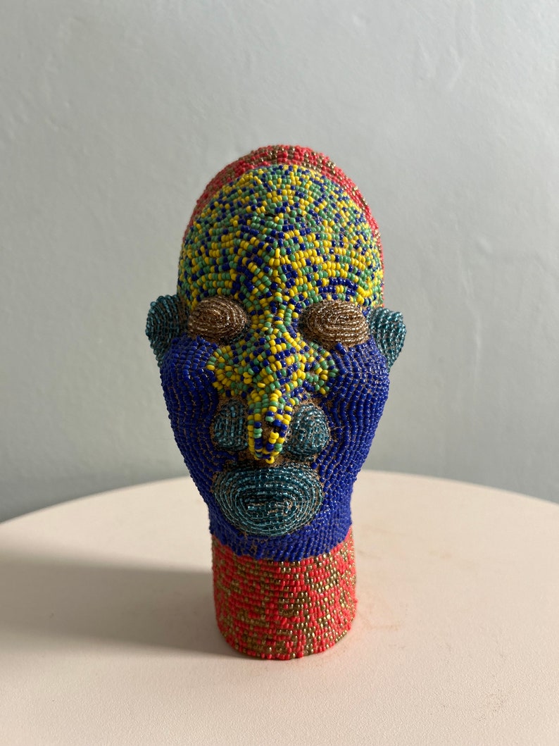 Unique Multicoloured Cameroon Beaded Head - Etsy