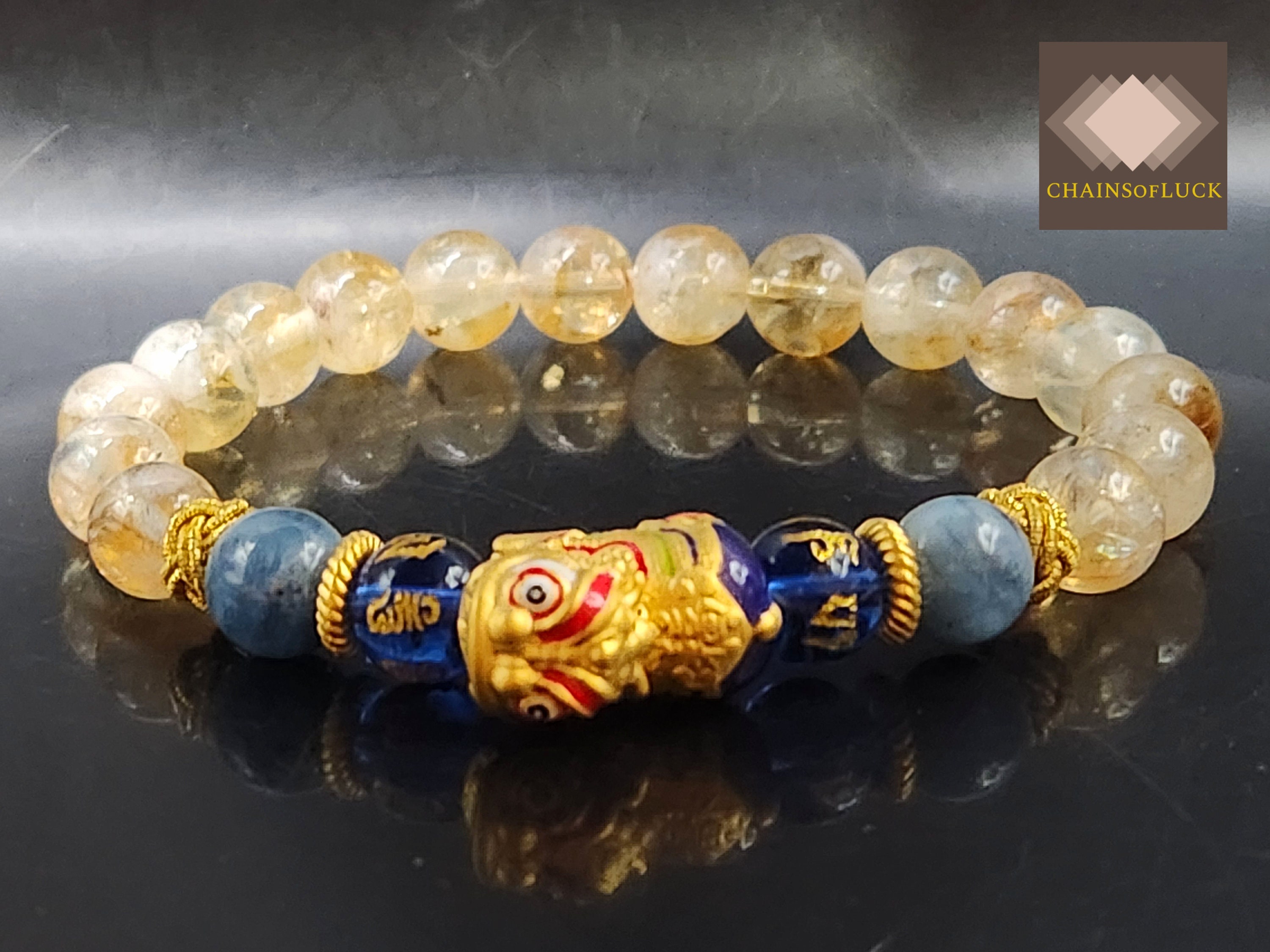 24K Real Feng Shui Bracelet Real Gold Bracelet 24K Pixiu Bracelet Wealth Attractor Bracelet 6 ...