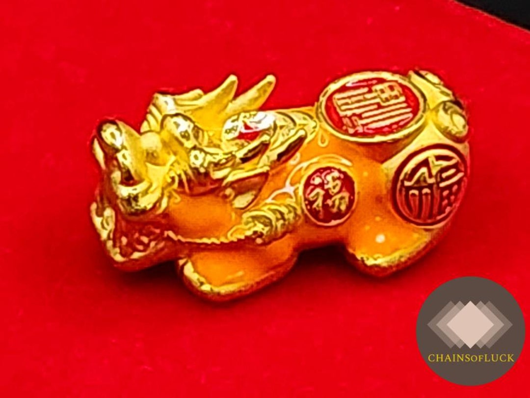 24K Lucky Charms DIY Charms for Jewelry Making / Lucky Pixiu - Etsy