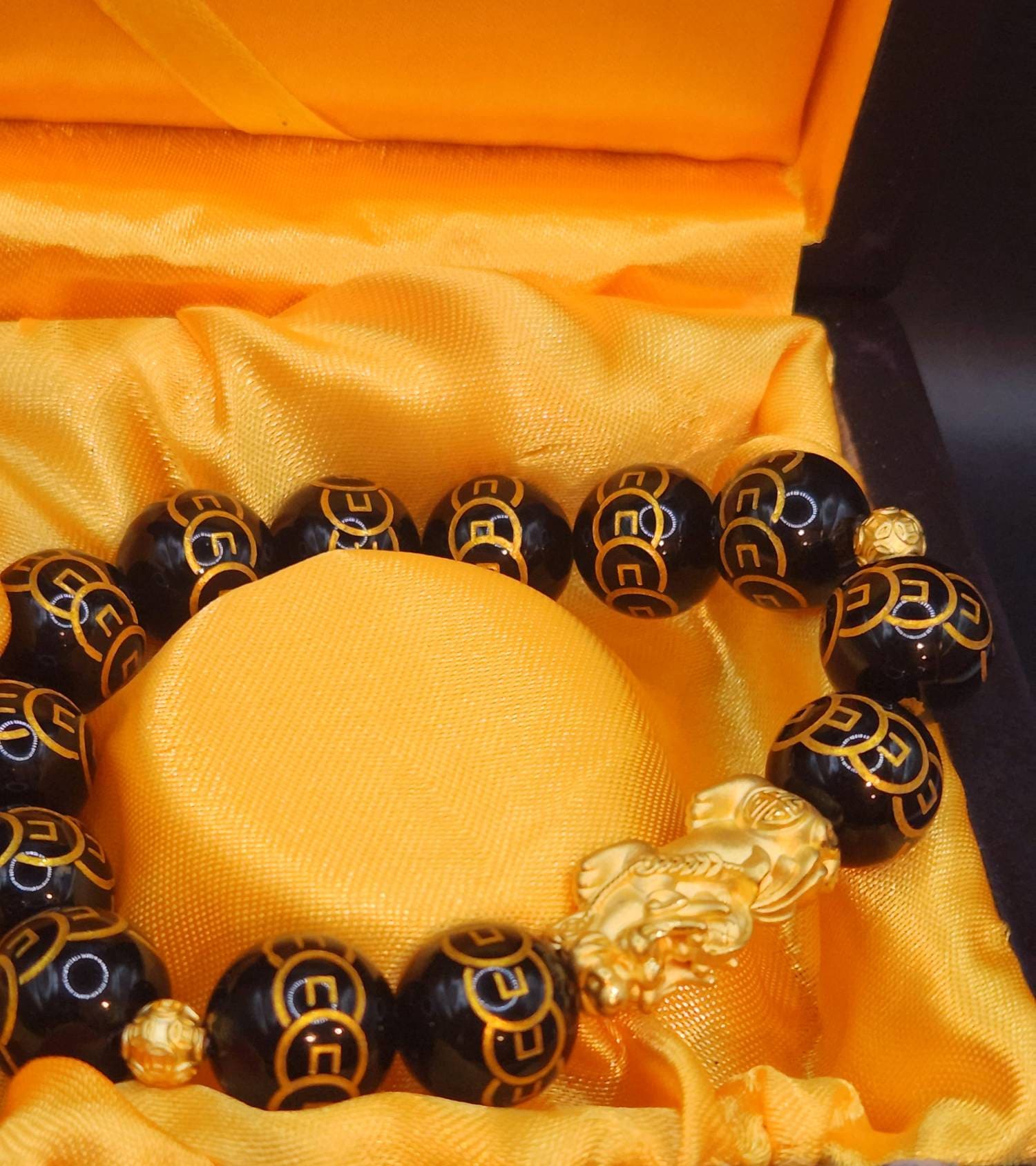 Real 24 Karat Gold Bracelet 24K Money Ball Bracelet 24K Piyao Bracelet ...