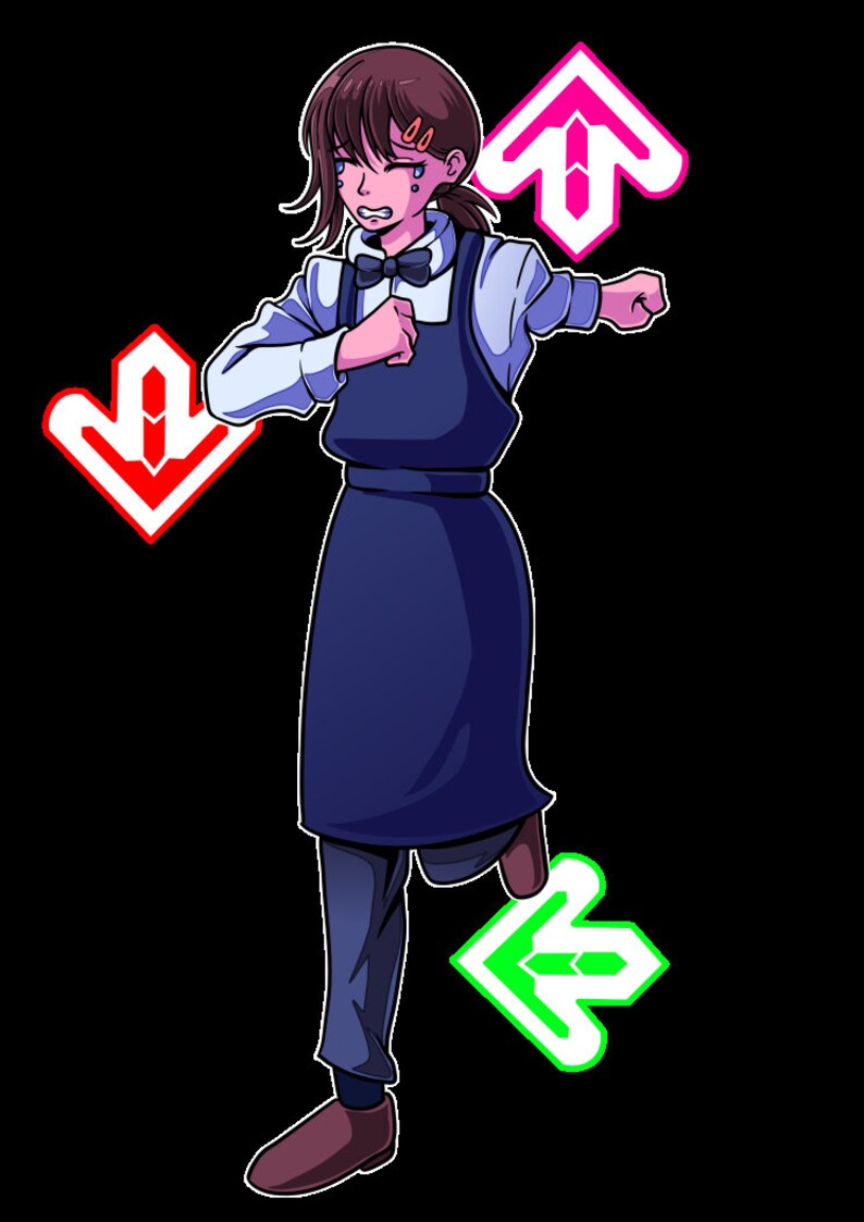 CSM Funny Sad Anime Girl Plays DDR for Her Life - Etsy