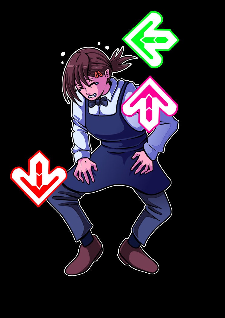 CSM Funny Sad Anime Girl Plays DDR for Her Life - Etsy