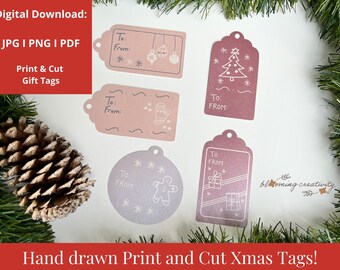 Hand Drawn Gift Tag | Etsy