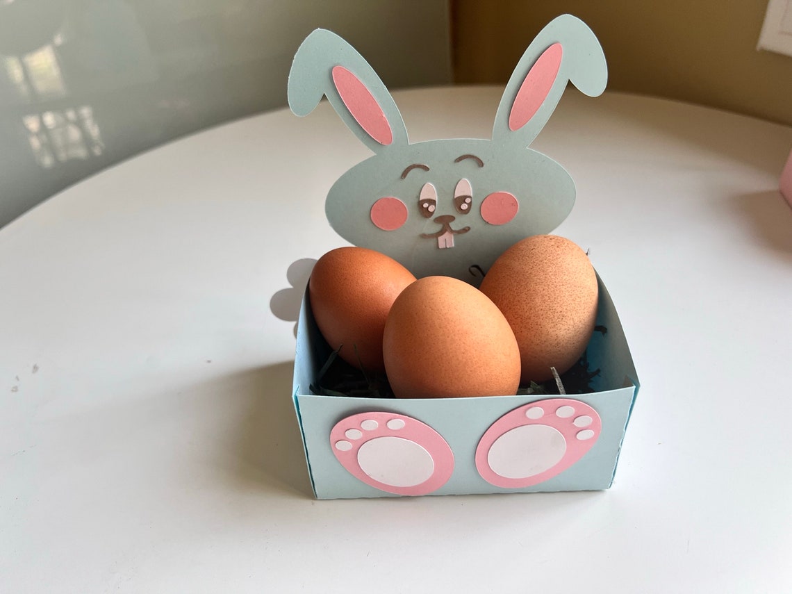 Easter Bunny Box Svg, Gift Box Svg, Box Svg, 3D Box Svg, Box Template ...