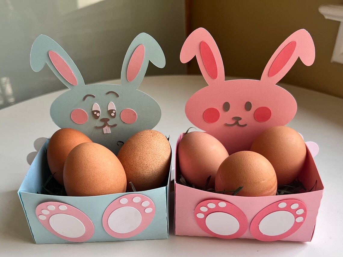 Easter Bunny Box Svg, Gift Box Svg, Box Svg, 3D Box Svg, Box Template ...