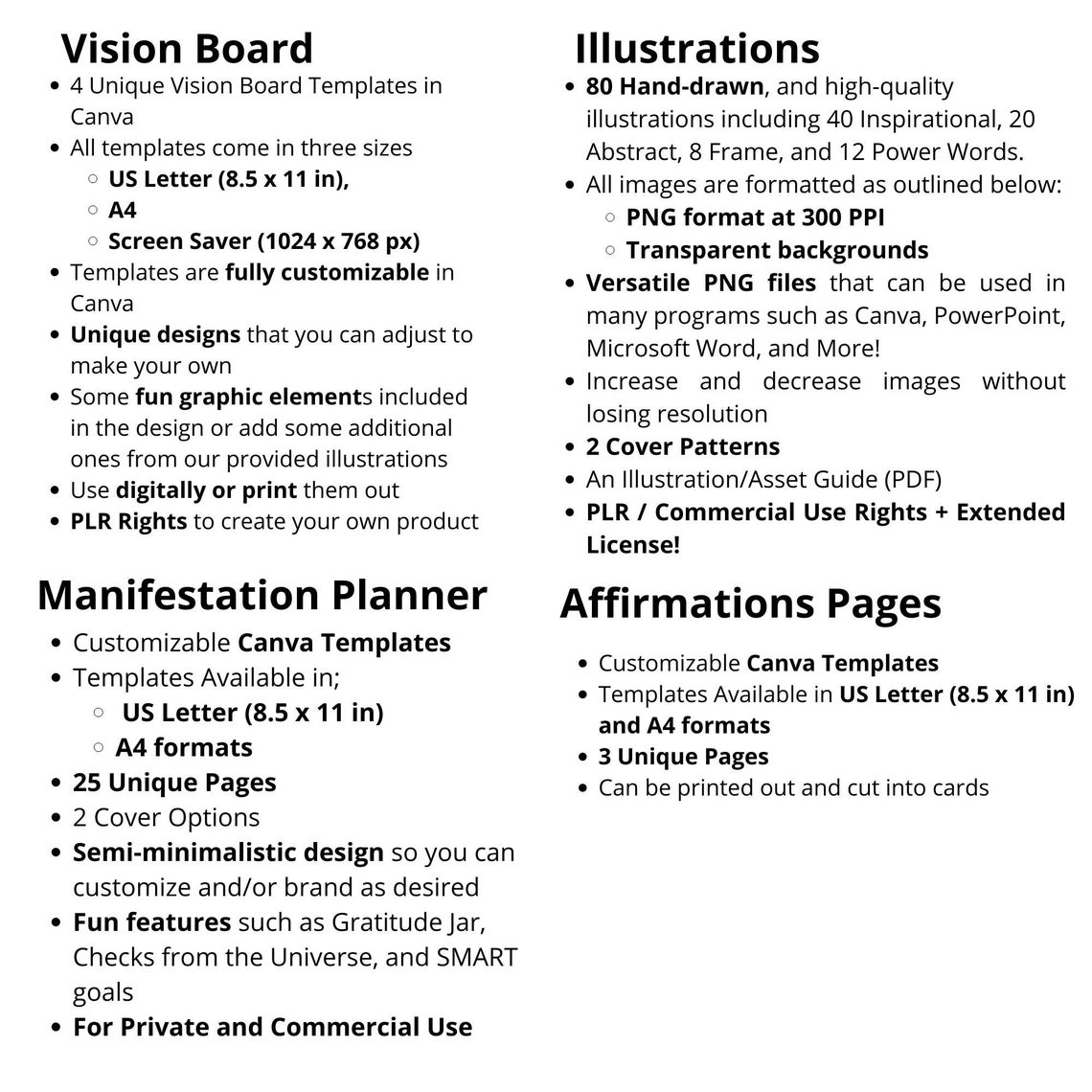 Vision Board, Vision Board Kit, Vision Board Printables, Goal Planner ...