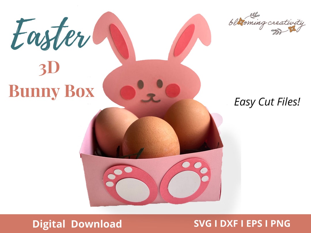 Easter Bunny Box Svg, Easter Favor Box, Svg Bunny Box, DIY Gift Box ...