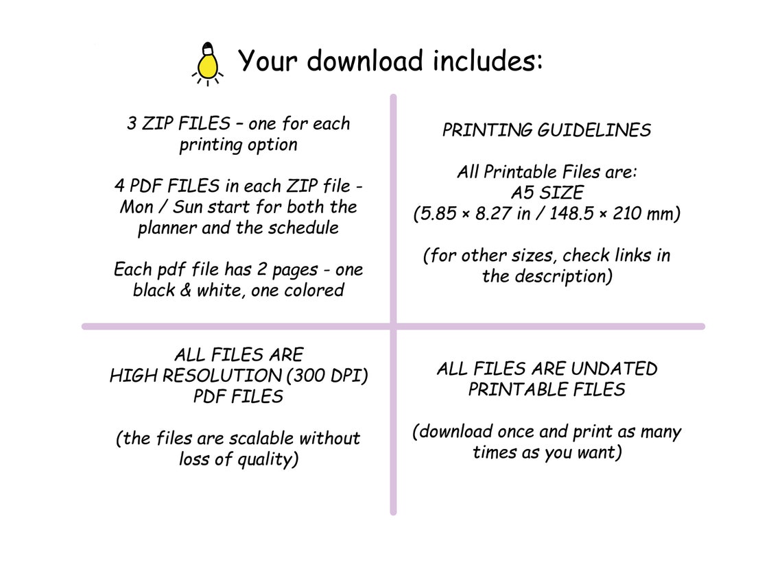 Weekly WFH Planner & Schedule Printable A5 ' Remote Worker Undated ...