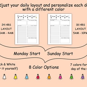 5AM Daily Planner Printable A4 A5 Letter Half, Hourly Tabs, 6 Ring ...