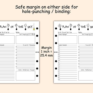 5AM Daily Planner Printable US Letter, Hourly Printable Planner Tabs, 6 ...