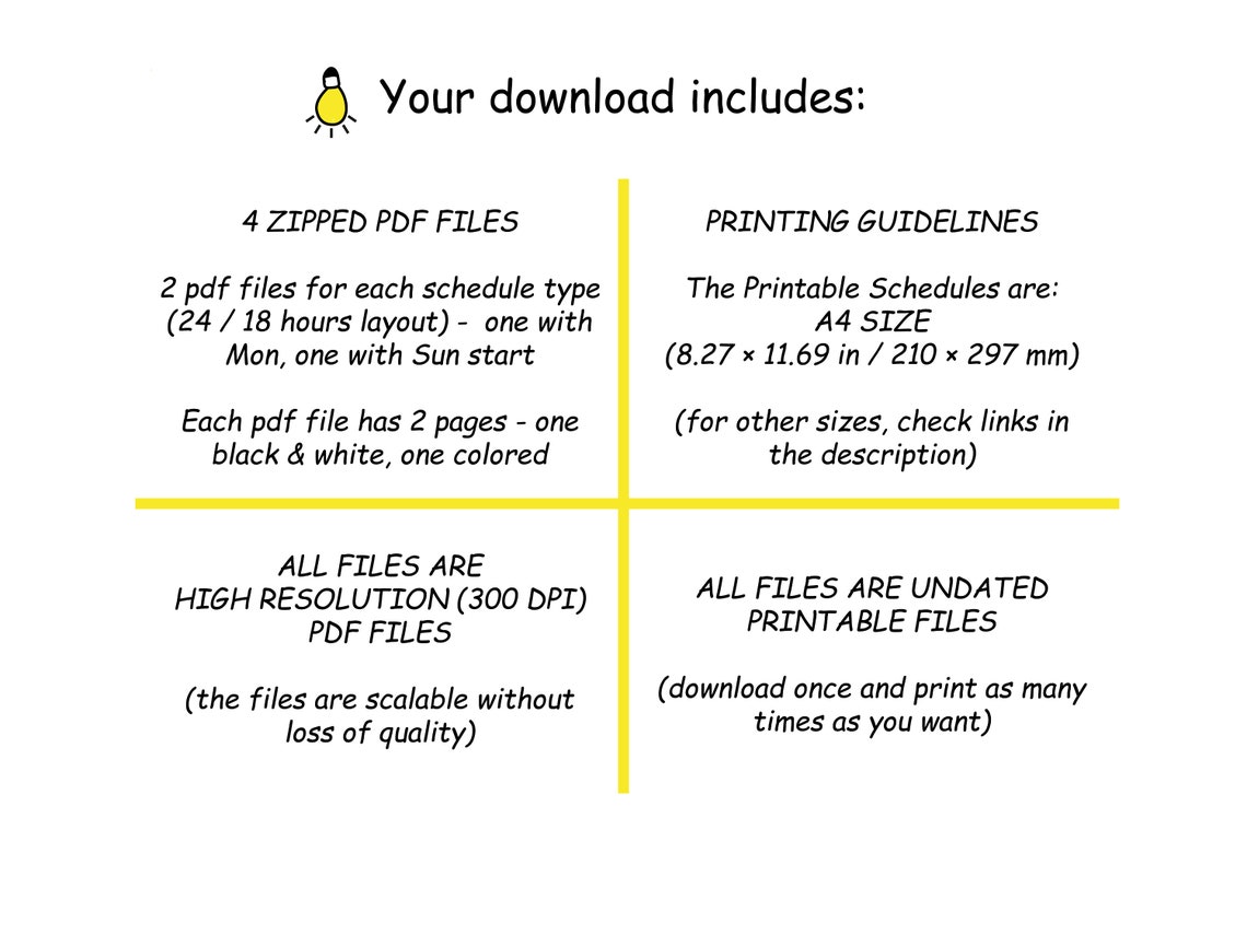 5AM Weekly Schedule Printable A4 Undated Overview Template - Etsy