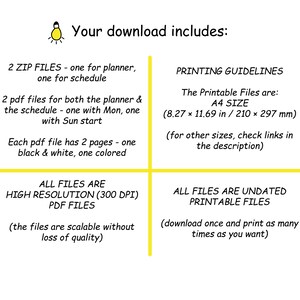 Weekly WFH Planner & Schedule Printable A4 ' Remote Worker Undated Week ...