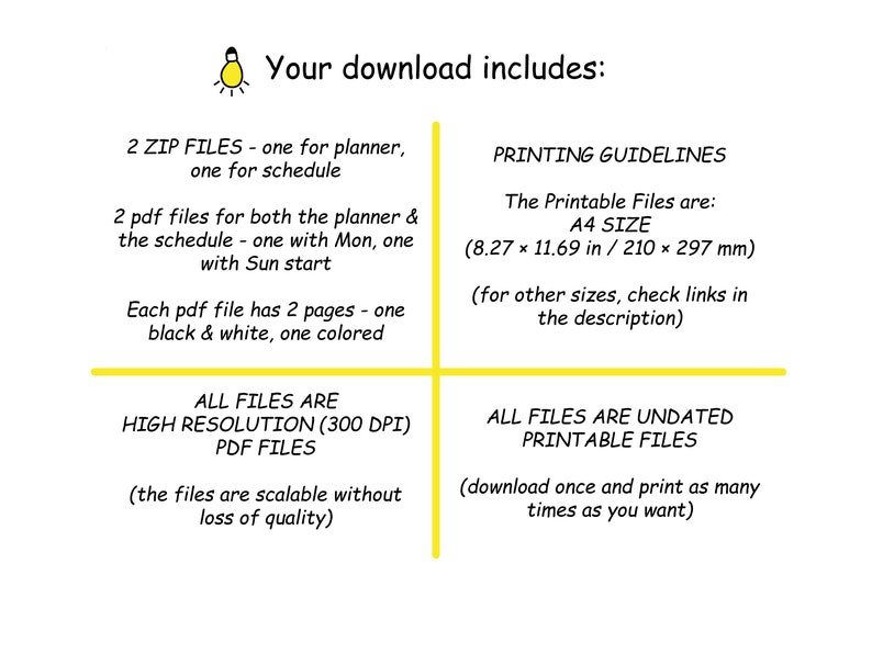 Weekly WFH Planner & Schedule Printable A4 ' Remote Worker Undated Week ...