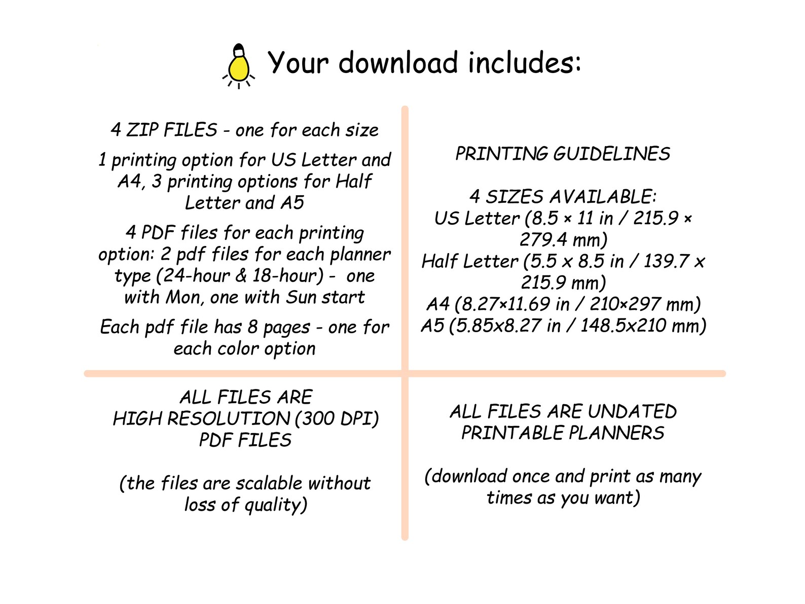 5AM Daily Planner Printable A4 A5 Letter Half, Hourly Tabs, 6 Ring ...