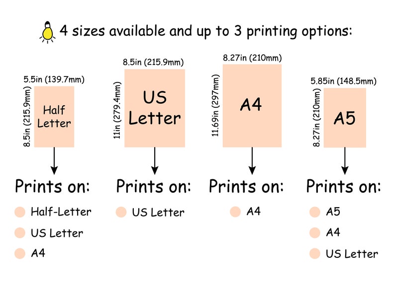 Hourly Weekly Schedule Printable A4 A5 Letter Half, Undated 24 Hour ...