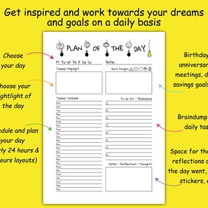 5AM Daily Planner Printable A4, Hourly Printable Planner Tabs, Six Ring ...