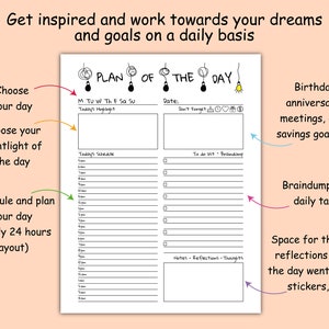 5AM Daily Planner Printable A4 A5 Letter Half, Hourly Tabs, 6 Ring ...