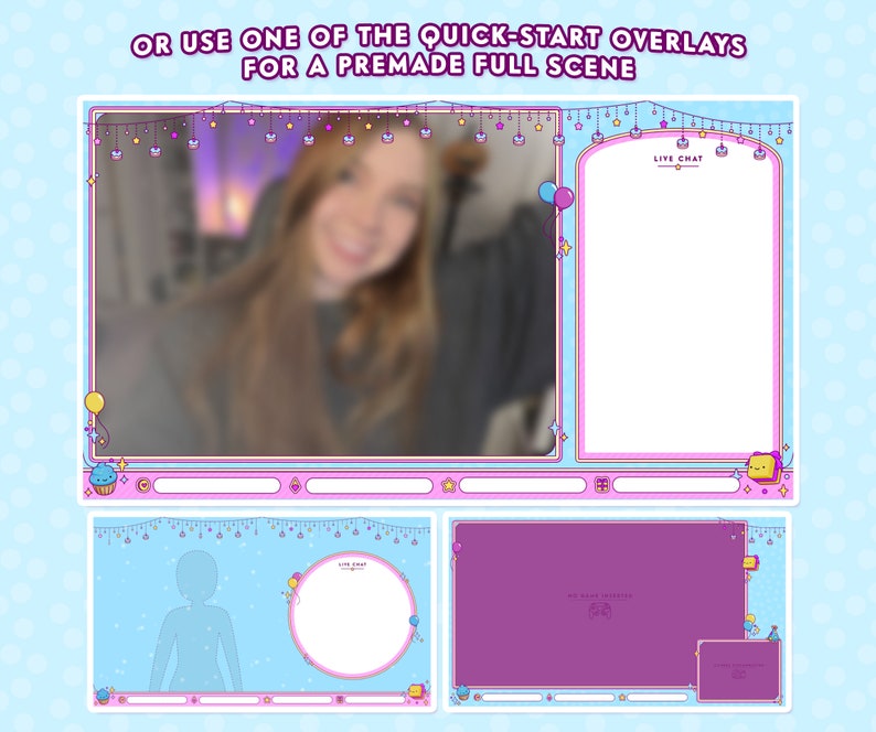 Birthday Animated Twitch Stream Overlay Package - Etsy